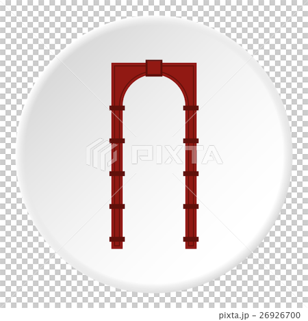 Red arch icon, flat style - Stock Illustration [26926700] - PIXTA