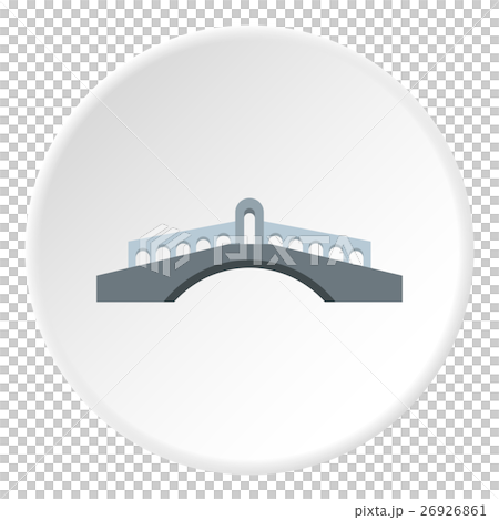 Round bridge icon, flat style - Stock Illustration [26926861] - PIXTA