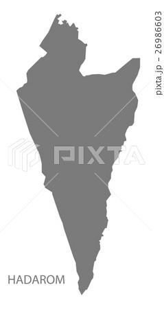 HaDarom Israel Map greyのイラスト素材 [26986603] - PIXTA