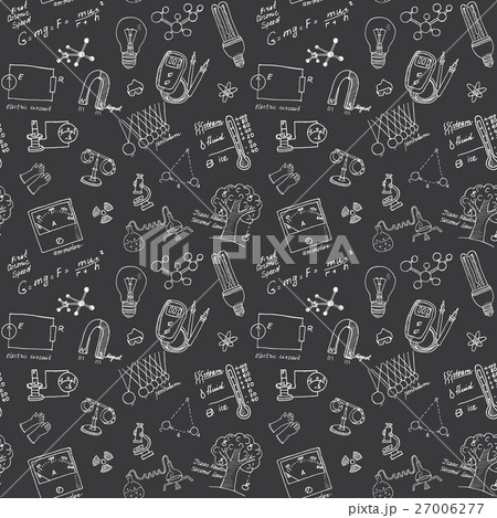Physics and sciense Doodles seamless patternのイラスト素材 [27006277] - PIXTA