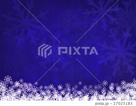 blue christmas background - white snow flakesのイラスト素材 [27025183] - PIXTA
