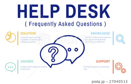 FAQs Customer Service Icon Conceptのイラスト素材 [27040513] - PIXTA