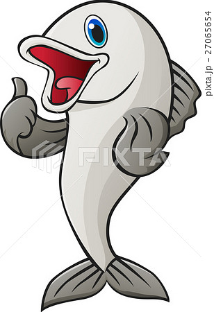 Fish cartoon thumb upのイラスト素材 [27065654] - PIXTA