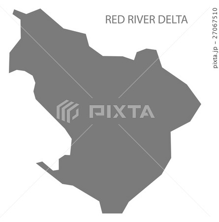 Red River Delta Vietnam Map greyのイラスト素材 [27067510] - PIXTA