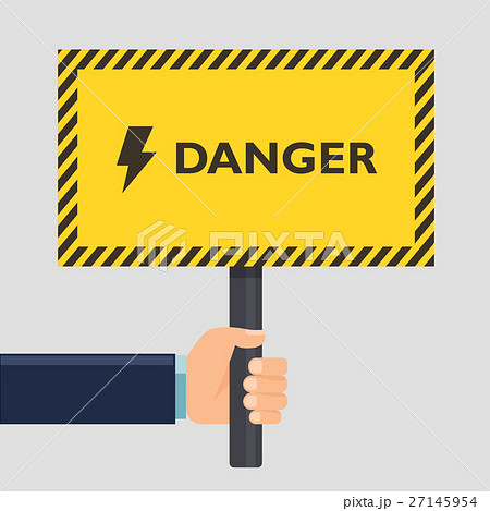 Yellow Stop Sign With Hand