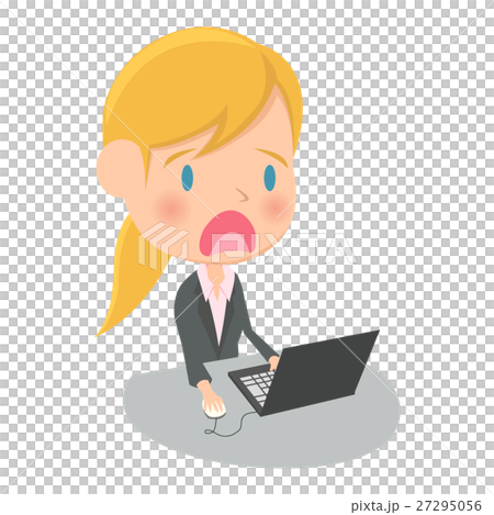Female employee who made a mistake - Stock Illustration [27295056] - PIXTA