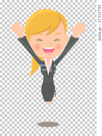Female employee who is delighted - Stock Illustration [27332792] - PIXTA