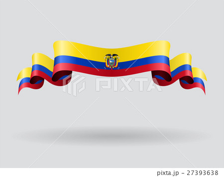 Ecuadorian wavy flag. Vector illustration.のイラスト素材 [27393638] - PIXTA