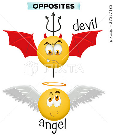 Opposite words with devil and angelのイラスト素材 [27557135] - PIXTA