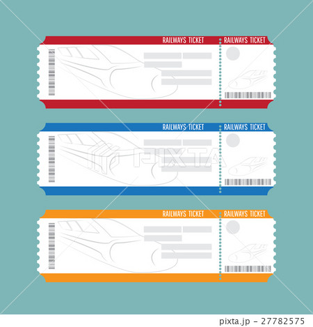 train ticket vectorのイラスト素材 [27782575] - PIXTA