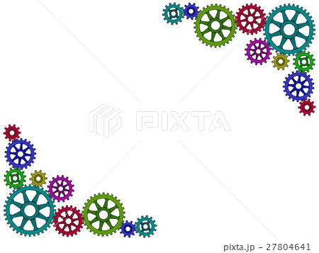 Colorful Gears Border