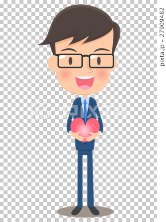 Male employee Heart - Stock Illustration [27909482] - PIXTA