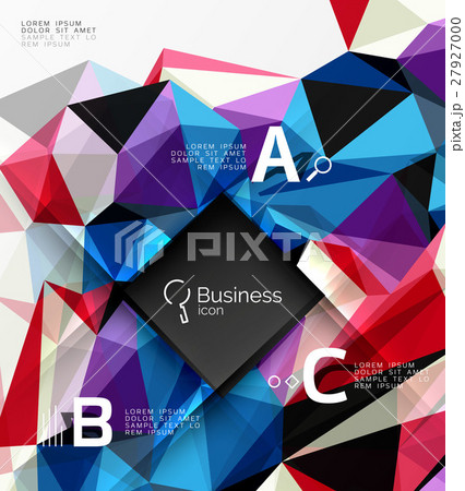 Polygonal triangle abstract background withのイラスト素材 [27927000] - PIXTA