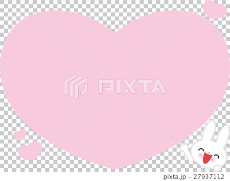 Title Copy Space Usagi Heart - Stock Illustration [27937112] - PIXTA