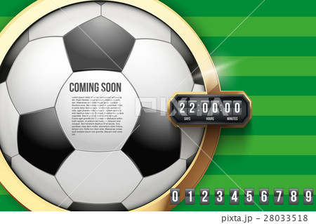 Football Coming Soon and countdown timer.のイラスト素材 [28033518] - PIXTA