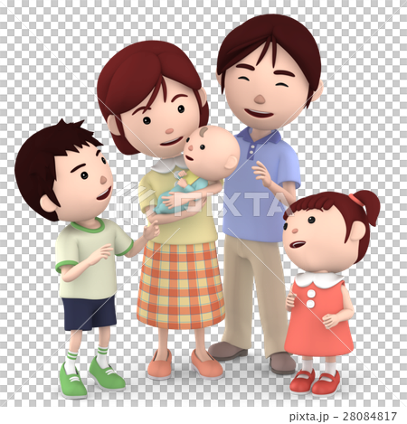 Five family members 6 - Stock Illustration [28084817] - PIXTA