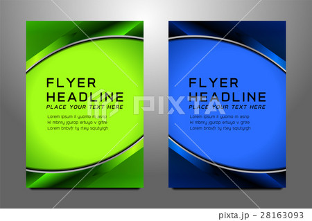 curve flyer template designのイラスト素材 [28163093] - PIXTA