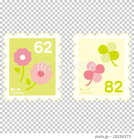 Stamp 62 yen and 82 yen - Stock Illustration [28288375] - PIXTA