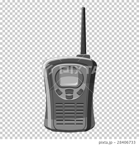 Portable handheld radio icon gray monochrome style - Stock Illustration ...