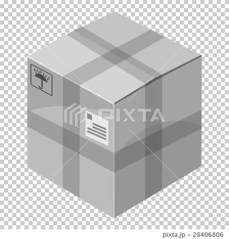 Closed box icon, gray monochrome style - Stock Illustration [28406806 ...
