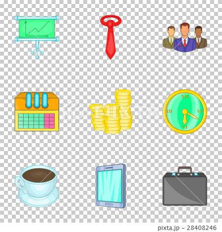 Firm icons set, cartoon style - Stock Illustration [28408246] - PIXTA