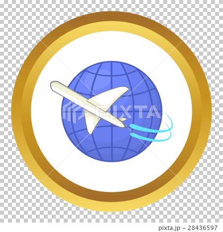 Flights around the world vector icon - Stock Illustration [28436597 ...