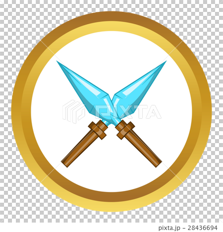 Kunai ninja throwing dagger vector iconのイラスト素材 [28436694] - PIXTA