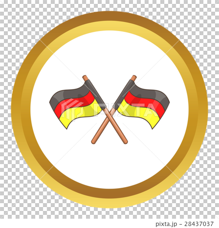 Two crossed flags of Germany vector icon - Stock Illustration [28437037 ...