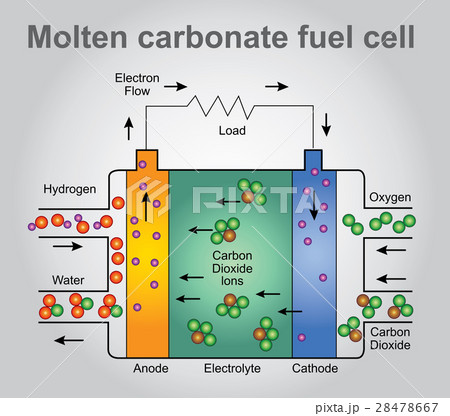 Molten carbonate fuel cells. Vector art.のイラスト素材 [28478667] - PIXTA