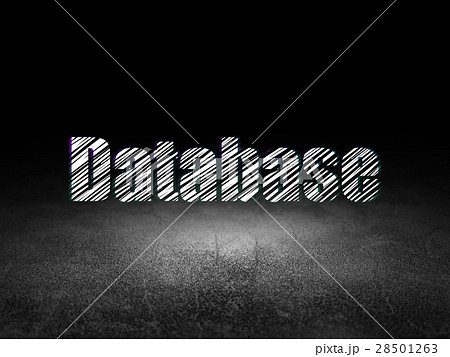 Programming concept: Database in grunge dark roomのイラスト素材 [28501263] - PIXTA