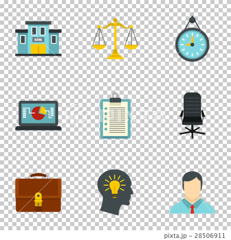 Firm icons set, flat style - Stock Illustration [28506911] - PIXTA