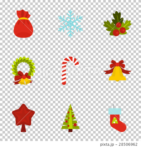 Xmas icons set, flat styleのイラスト素材 [28506962] - PIXTA