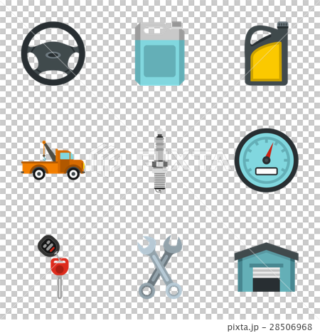 Repair machine icons set, flat style-插圖素材 [28506968] - PIXTA圖庫