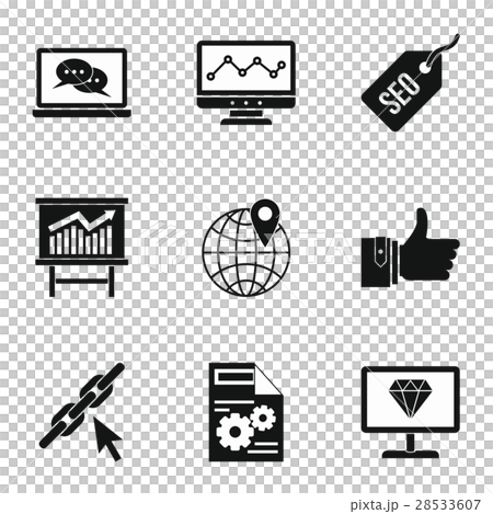 Optimization icons set, simple style-插圖素材 [28533607] - PIXTA圖庫