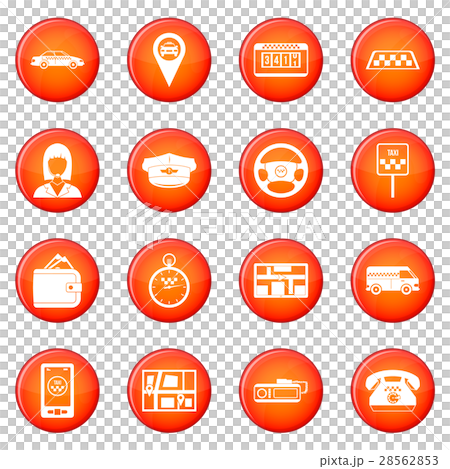 Taxi icons vector set - Stock Illustration [28562853] - PIXTA