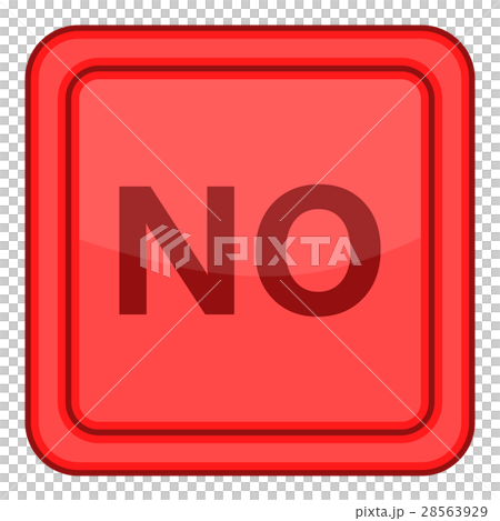 No red square label icon, cartoon style - Stock Illustration [28563929 ...