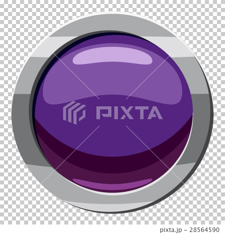 Purple button icon, cartoon style - Stock Illustration [28564590] - PIXTA
