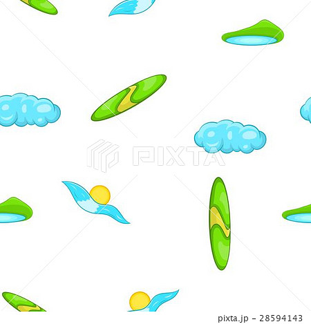 Beautiful nature pattern, cartoon styleのイラスト素材 [28594143] - PIXTA
