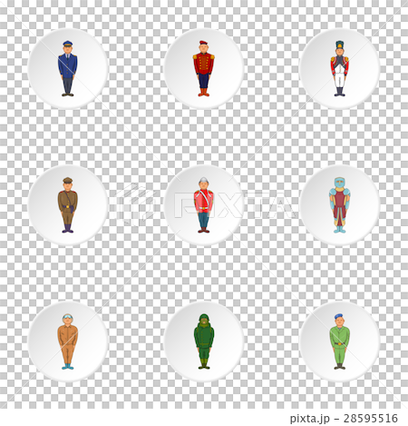Soldiers icons set, cartoon style - Stock Illustration [28595516] - PIXTA