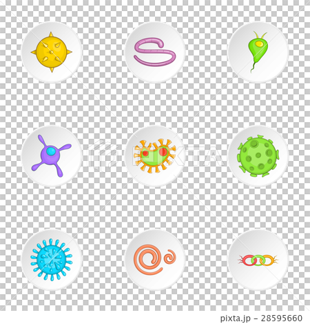 Cells icons set, cartoon style - Stock Illustration [28595660] - PIXTA