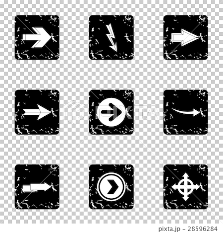 Cursor icons set, grunge style - Stock Illustration [28596284] - PIXTA