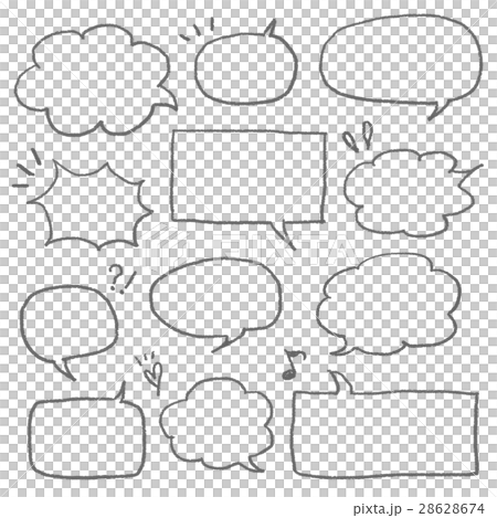 Scribble balloon set - Stock Illustration [28628674] - PIXTA