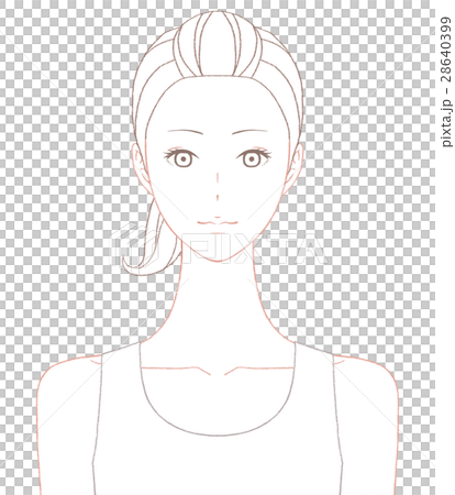 Women's upper body drawing - Stock Illustration [28640399] - PIXTA