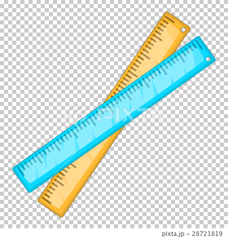 Two crossed rulers icon, cartoon style - Stock Illustration [28721819 ...