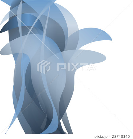 Colorful waves flower isolated abstract backgroundのイラスト素材 [28740340 ...