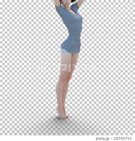 Leg care image Pretty female legs perming3DCG... - Stock Illustration ...