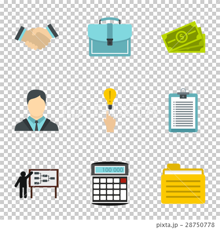 Firm icons set, flat style - Stock Illustration [28750778] - PIXTA