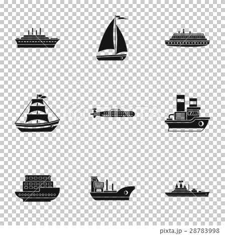 Ship icons set, simple style - Stock Illustration [28783998] - PIXTA