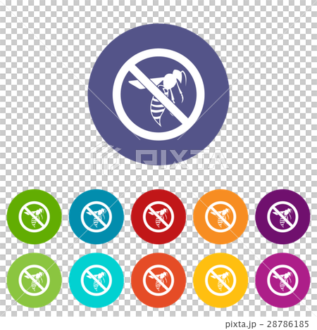 No wasp sign set icons - Stock Illustration [28786185] - PIXTA