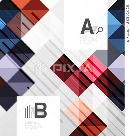 Vector square elements on gray abstract backgroundのイラスト素材 [28801019 ...